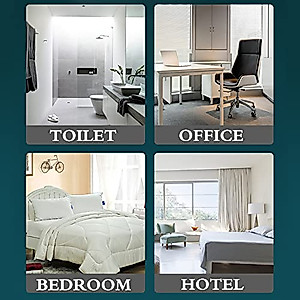 2 Pack Door Stoppers, Door Stopper Set with Rubber Bumper, 3M Adhesive Door Holder Door Stop, No Need to Drill Floor Door Stopper, Stainless Steel Door Stop for Home Hotel