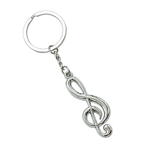 SenseYo 10 Pcs Musical Note Key Chain Metal Music Symbol G-Clef Key Ring Keychain Trinket