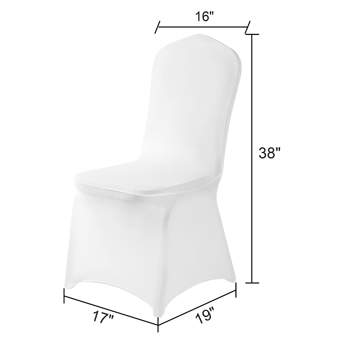 AlGaiety Spandex Chair Cover,25PCS,Chair Covers,Living Room Chair Covers,Removable Chair Cover Washable Protector Stretch Chair Cover for Party, Banquet,Wedding Event,Hotel(White)