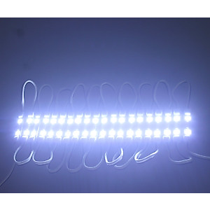 REXTiN Super Bright 200pcs Mini 2835 2 LED Module DC12V Waterproof Decorative Light for Letter Sign Advertising Signs with Tape Adhesive Backside (White)