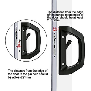 EASILOK Sliding Door Handle Set with Key Cylinder & Mortise Lock, Patio Door Handle Replacement Fits Door Thickness from 1-1/2" to 2-4/25",3-15/16''Screw Hole Spacing