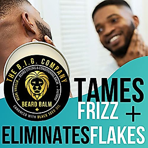 B.I.G. Company Beard Balm for Men - Light Weight Beard Wax with Good Hold, Styling, Control and Deep Conditioning of Beard Hair - Promotes Natural Beard Growth