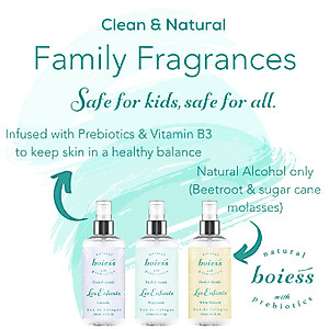 Boiess Colognes For Moms, Babies & Kids | Natural Eau de Cologne | White Blossom, Lavanda & Poppymint | Clean & Fresh Scent | Fragrance For Soft & Sensitive Skin | Pack of 3(100ml x 3)