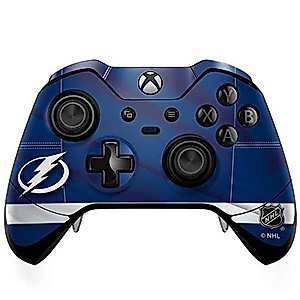 Skinit Decal Gaming Skin Compatible with Xbox One Elite Controller - Officially Licensed NHL Tampa Bay Lightning Jersey Design