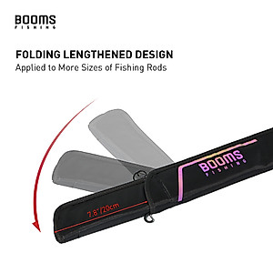 Booms Fishing PB3 Fishing Rod Case 6.4ft~7ft and RS3 Fishing Rod Wrap Pole Straps 9.6" 6pcs