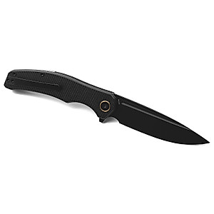 Miguron Knives M Velona Flipper Folding Knife 3.5" Small Version 14C28N Black PVD Blade Black G10 Handle Pocket Knife MGR-8003BKS
