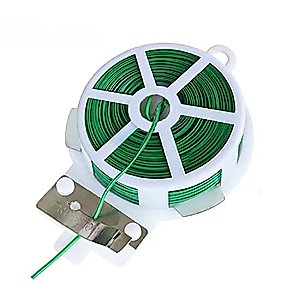 Twist Tie, 328 Feet (100m), green cable ties with Cutter, Garden Plant Ties Reusable, Green Twist Ties for plants Gardening Tomatoes Tie garden ties for plants,garden twist ties flowers Climbing