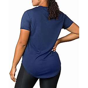 Epic MMA Gear Plus Size Womens V Neck Collar T Shirt | Summer Top With Chest Pocket (3X-Large, Navy)