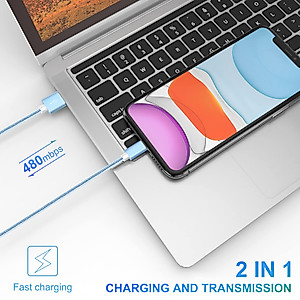 iPhone Charger Cable 5Pack【3/3/6/6/10FT】iPhone Charger Cord MFi Certified Lightning Cable, Fast iPhone Charging Cord Nylon Braided USB Lightning Cable Compatible iPhone14 13 12 11/ XS/Max/XR/X/8/7//6/