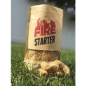 GTS Fire Starter for Charcoal and Firewood, Super Fast Lighting, Perfect for BBQ, Campfire and Fireplace, All Natural, Long 8-10min Burn, Waterproof and Sealed Pack, 25 pcs