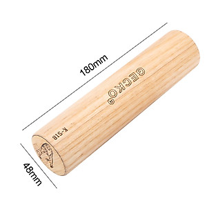 GECKO Maracas Sand Hammer Percussion Shaker Instrument, Wooden Natural Maraca for Adults, Used in Live Performances and Concerts, Suitable for Kahun Drummers, Guitarists and Singers