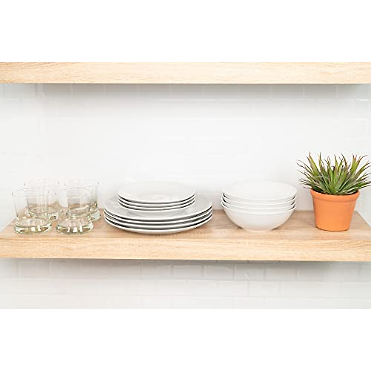 10 Strawberry Street Simply Coupe Dinnerware Set, White, Service for 4 ( 12 Piece)