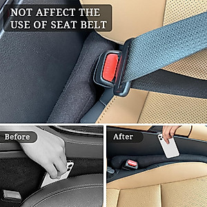 YLXGT Car Seat Gap Filler Universal for Car SUV Truck Accessories Seat Gap Blocker Fit Organizer Fill The Gap Between Seat and Console Stop Things from Dropping Pack of 2 Black