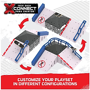 Tech Deck, Pyramid Point, X-Connect Park Creator, Customizable and Buildable Ramp Set with Exclusive Fingerboard, Kids Toy for Boys and Girls Ages 6 and up
