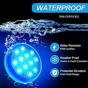 TEPENAR Rechargeable Submersible Pool Lights - 3.7" Waterproof Underwater Lights USB-C Charging Battery Operated Remote Controlled 16 Color Changing Hot Tub Lights with Magnet for Pool Pond 1 Pack