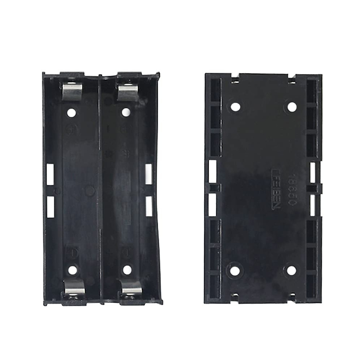 RHCXCYTJ 18650 Battery Holder,6pcs 2 Slots X 3.7V 18650 Battery Storage Box Plastic DIY Battery Storage Box with Pin for DIY Parallel or Series Circuit PCB Projects