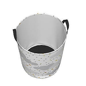 Foruidea Clouds Dreamy Sky With Dots And Stars Laundry Basket,Laundry Hamper,Collapsible Storage Bin,Oxford Fabric Clothes Baskets,Nursery Hamper For Home,Office,Dorm,Gift Basket
