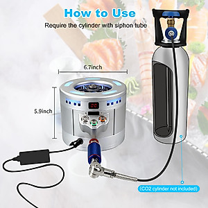 Portable Dry Ice Maker Machine: Food Grade Dry Ice Maker with Quick CO2 Dry Ice Making and Instant Glass Chilling, Dry Ice Machine for Bars, Restaurants, Clubs, and Hotels