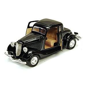 1934 Ford Coupe, Black - Motormax 73217 - 1/24 Scale Diecast Model Toy Car
