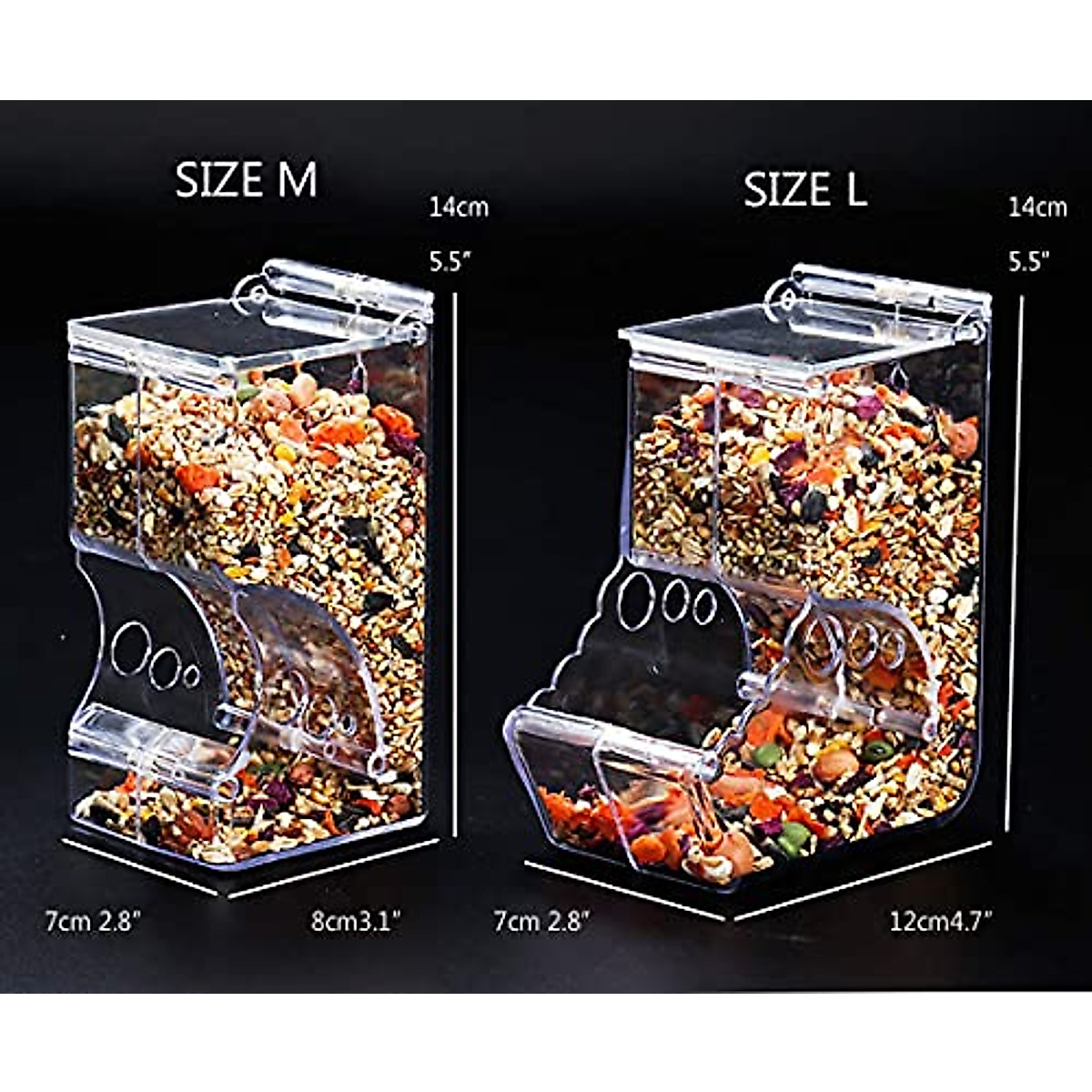 Qielie Hamster Feeder,Automatic Food Dispenser Plastic Bowl,Suitable for Feeding Hamsters, Guinea Pigs, Pigeons, Parrots, Hedgehog,and Other Small Animals (400ml)