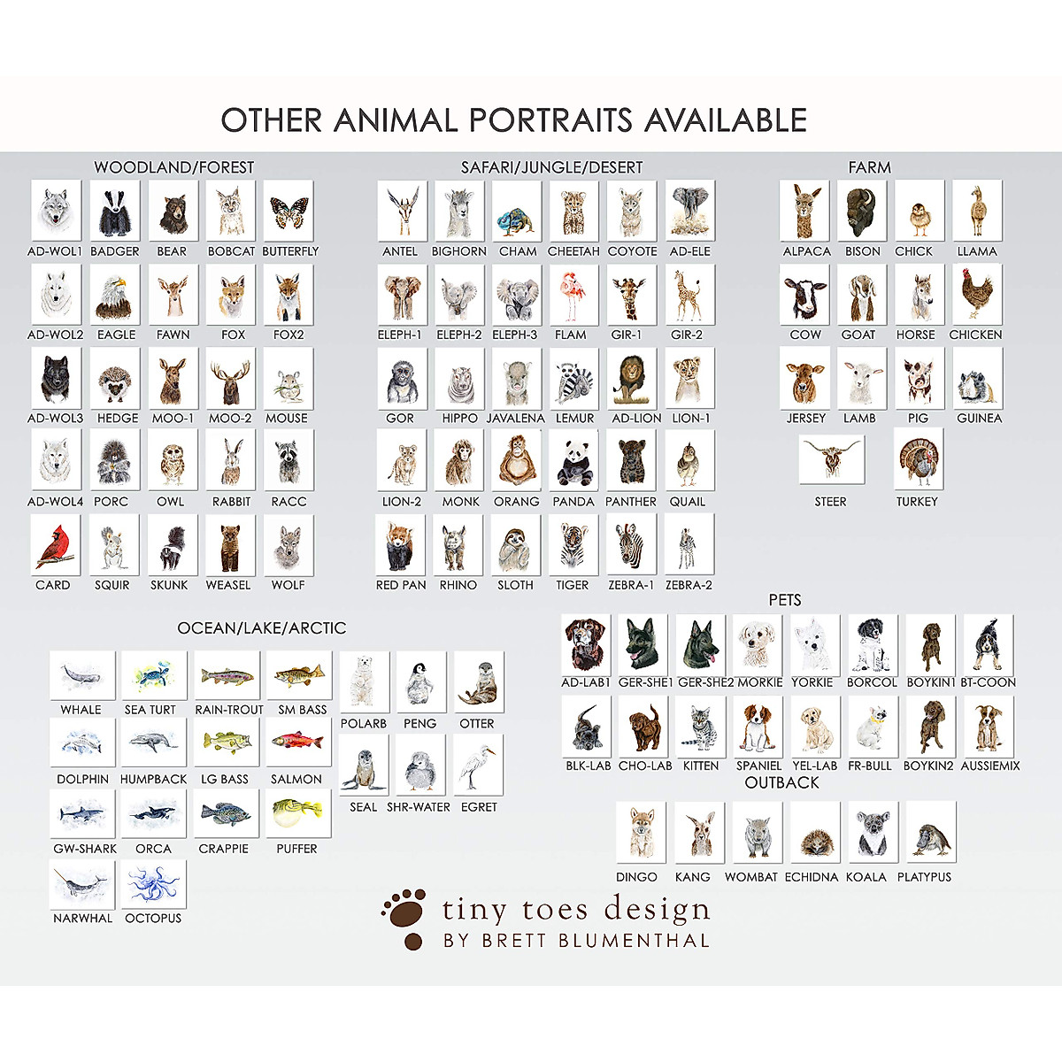 Safari Nursery Print Set of 6 Prints, African Baby Animal Watercolors: Lion, Giraffe, Elephant, Zebra, Monkey, Cheetah - Selection of Alternate Animals and Sizes available