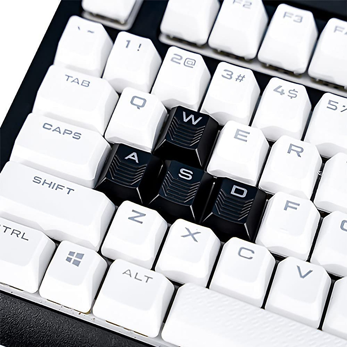 WEILIN Texture Tactility Backlit Keycaps Replacement for Cherry 2.0/5.0/6.0/9.0 Gaming Keyboards (Black)