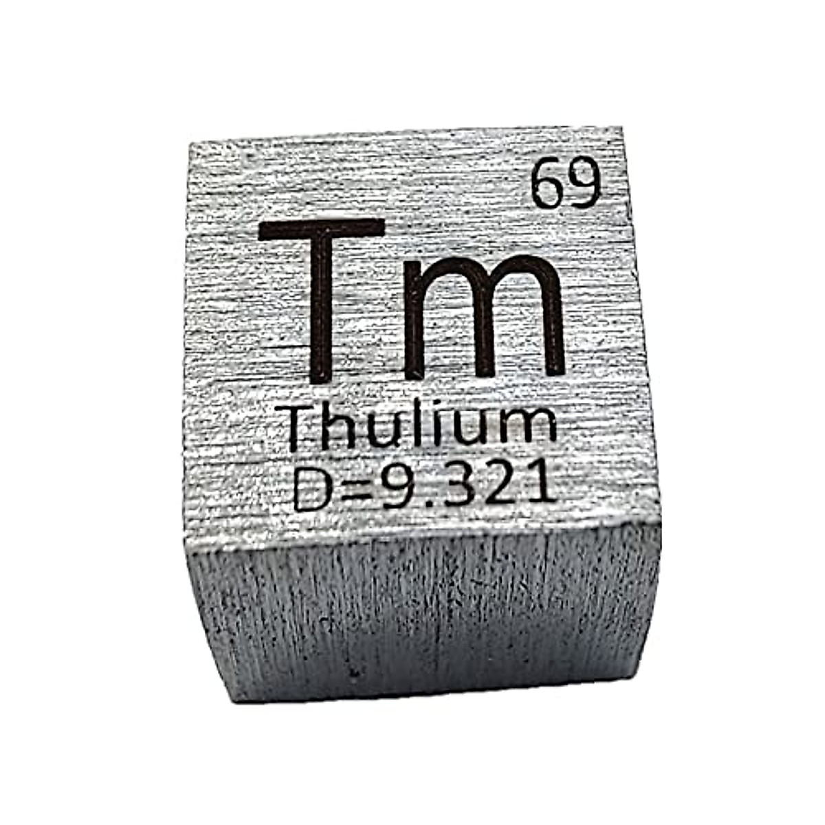0.39" Element Cube Pure 10mm Density Cube for Element Collection Periodic Table Hunter, and More (0.39", Thulium)