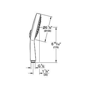 Grohe 27664000 Power&Soul Cosmopolitan 4-spray Hand shower