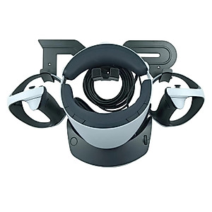 CNBEYOUNG VR Headset Wall Mount Storage Stand Hook Compatible with Quest 3S 3 Quest 2 Pro, Apple Vision Pro, Valve Index, PSVR 2, HTC Vive, Pico 4, Pimax VR MR XR Headsets and Controllers (Black)