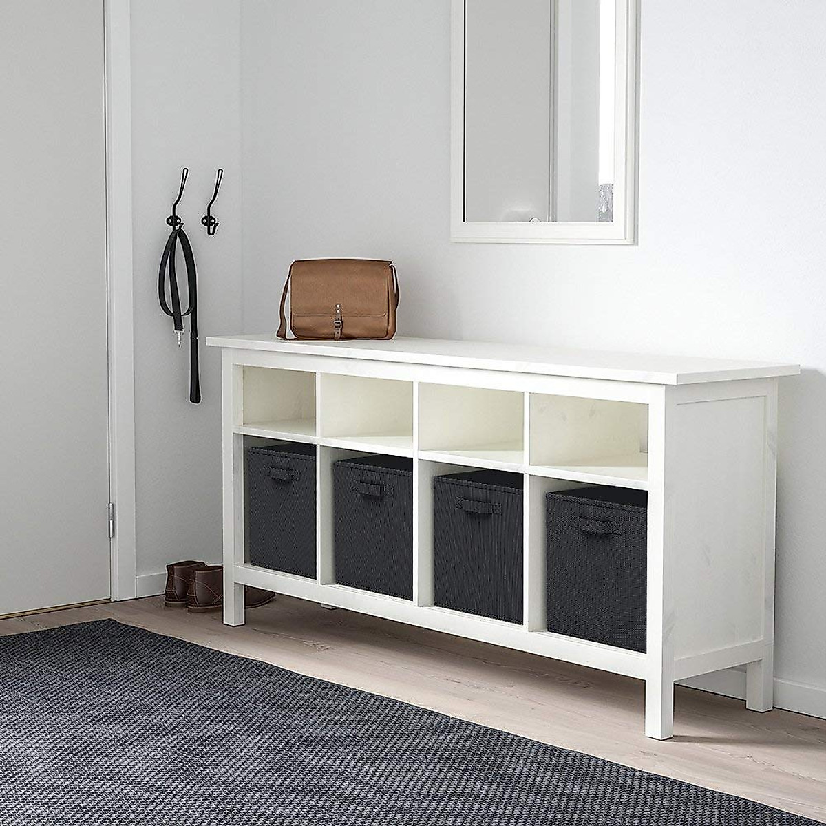 ShellKingdom Foldable Fabric Storage Cubes And Cloth Organizer Drawer For Closet And Toys, 6 Pack (Black)