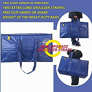 AlexHome Easy Moving Bags Heavy Duty,8 Pack,Zip Top,Surround Handles.