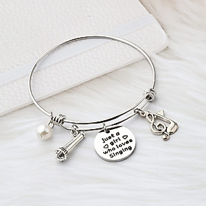 Gzrlyf Singing Lover Gift Singing Bracelet Singer Gift Music Lover Gift (who loves Singing)