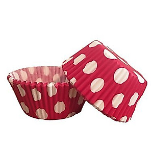 25 PC Red and White Polka Dot Cupcake Liners from Bakell