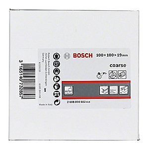 Bosch Professional 2608000602 Coarse Flap Sanding Wheel with Fleece, Brown, 100 x 19 mm