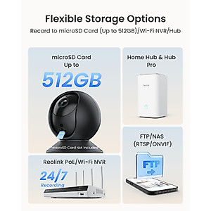 REOLINK E1 Pro 4MP HD Plug-in Home Security Indoor Camera with 2.4/5 GHz Wi-Fi, Auto Tracking, Smart Person/Pet Detection, Multiple Storage Options, Ideal for Baby Monitor/ Pet Camera/Elderly