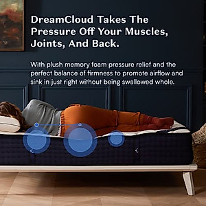 Dream Cloud 14" California King Mattress - Gel Memory Foam Luxury Hybrid Mattress - 365 Night Trial - 5 Premium Layers - CertiPUR - US Certified