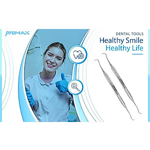 Professional Dental Tartar Scraper Tool - Double Ended Tartar Remover for Teeth, Dental Pick, Plaque Remover, Tooth Scraper - Added Tooth Cleaning at Home - 100% Surgical Stainless Steel-45-10127 (2)