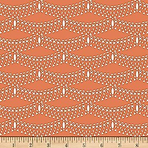 Art Gallery Fabrics Art Gallery Stretch Jersey Knit Petal & Plume Rumpled Nectarine, Orange