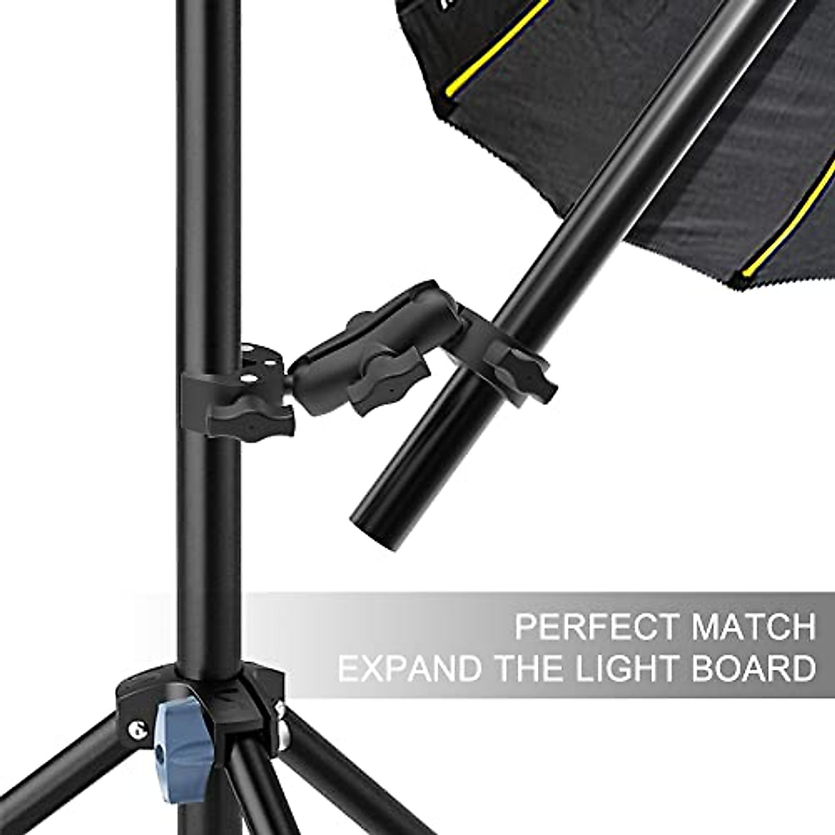 Taisioner Double Mount Clamp Bracket Monitor Magic Socket Arm for Desk Photo Studio Light Stand, Photography Reflector, Photo Boom Stand, Cross Bars, Umbrella, Pole Stick Shoot Accessories Tools