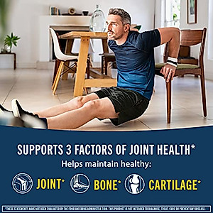 Move Free Ultra Triple Action Joint Support Supplement - Type II Collagen Boron & Hyaluronic Acid - Supports Joint Comfort, Cartiliage & Bones in 1 Tiny Pill Per Day, 2x30ct Bottles (60 servings)*