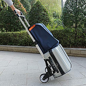 Folding Hand Truck, Gimify Dolly Cart Luggage Hand Cart Aluminum Box Cart Lightweight Portable with Telescoping Handle for Personal, Travel, Shopping, Moving, Office, 165 lbs Capacity (Black)