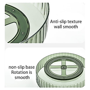 ZEARLY 2 Pack Lazy Susan Organizer Turntable, Round Plastic Clear Rotating Turntable Organization, Turntable Organizer Spice Rack Organizer for Kitchen, Pantry, Countertop, Bathroom