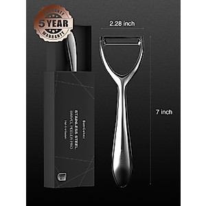 SimCoker Vegetable Peeler For Kitchen, Premium Potato Peelers 304 Stainless Steel, Ultra Sharp Blade, Ergonomic Non-Slip Handle, 5 Years Of Warranty…