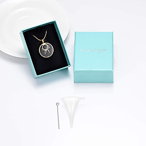 Eye of the Sun Cremation Necklace for Ashes Stainless Steel Urns Necklace for Ashes Keepsake Ash Pendant for Loved One Memorial Jewelry for Ashes