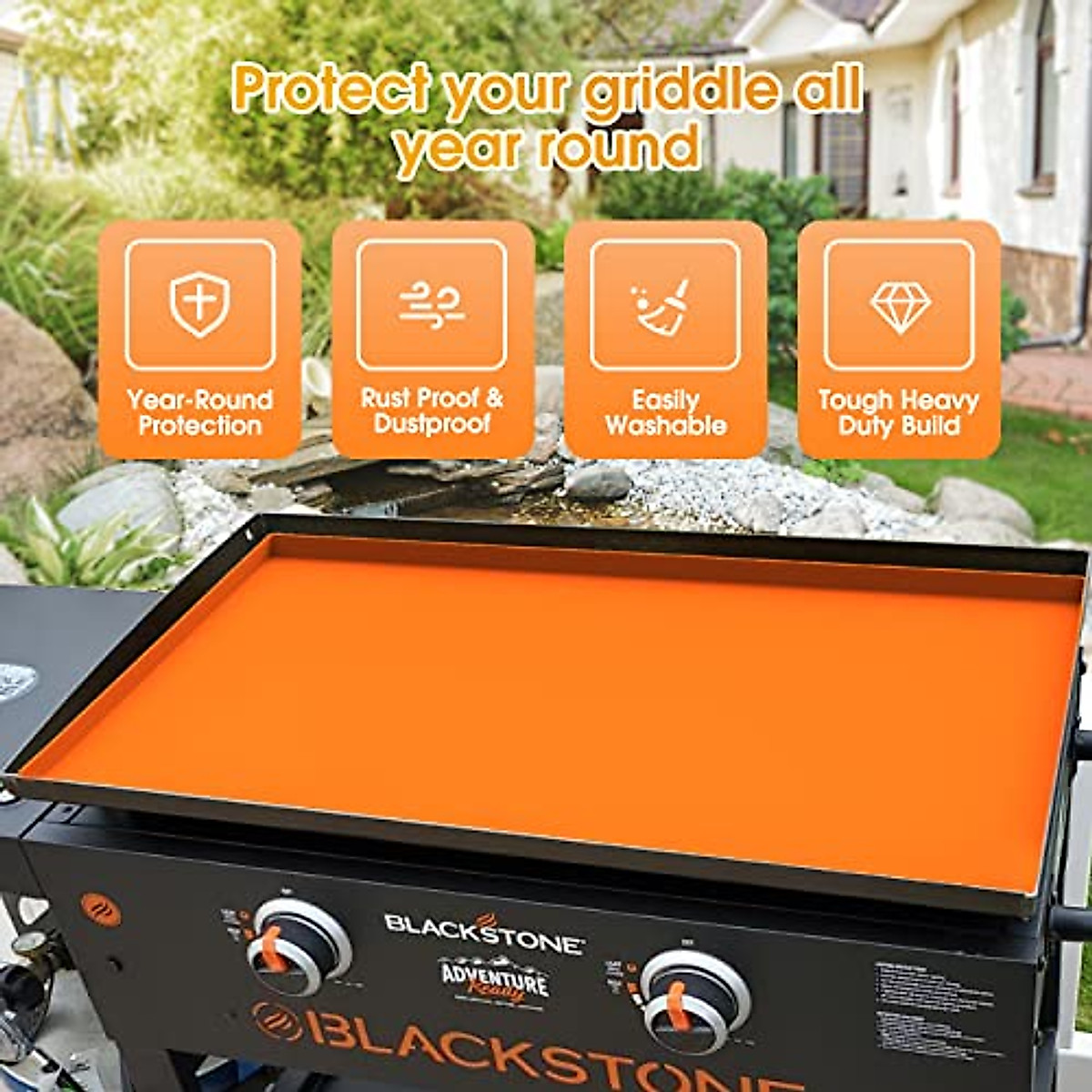 28" Silicone Griddle Mat for Blackstone, Protective Top Covers for Blackstone Protector Outdoor, Heavy Duty Griddle Mat Fit Blackstone 28 Inch Flat Top Gas Grill Griddle