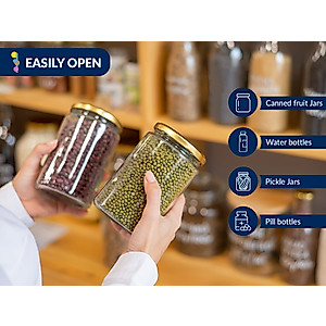 SWANKYCOW - Undercounter Stainless Steel Jar Opener & Bottle Cap Opener for Weak Hands or Seniors -Bonus Jar Opener Gripper Pads included - One Handed Jar Opener Gripper