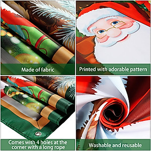 Christmas Door Cover Decoration Christmas Santa Claus Door Cover Xmas Door Hanging Banner Christmas Santa Background Banner for Home Front Door Holiday Christmas Decoration (Bright)