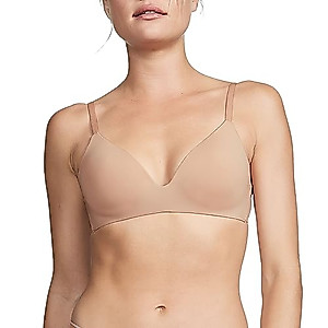 Victoria's Secret Lightly Lined Wireless T Shirt Bra, Adjustable Straps, Bras for Women, Beige (34C)