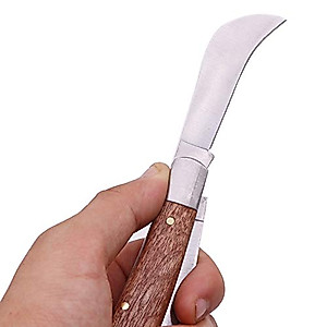 PGCOKO Folding Garden Grafting Pruning Knife with Grafting Tape for Grafting Budding Fruit Tree