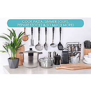 Professional 18/10 Stainless Steel 40 Quart Stockpot w/ Glass Lid